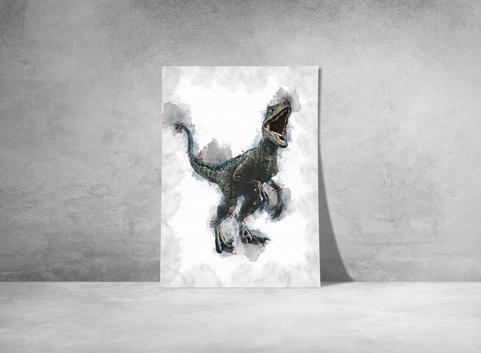 RAPTOR POSTER Dinosaur Poster Velociraptor Poster | Etsy