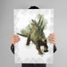 STEGOSAURUS POSTER Dinosaur Poster Stegosaurus Print Watercolor Art ...