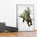 STEGOSAURUS POSTER Dinosaur Poster Stegosaurus Print Watercolor Art ...