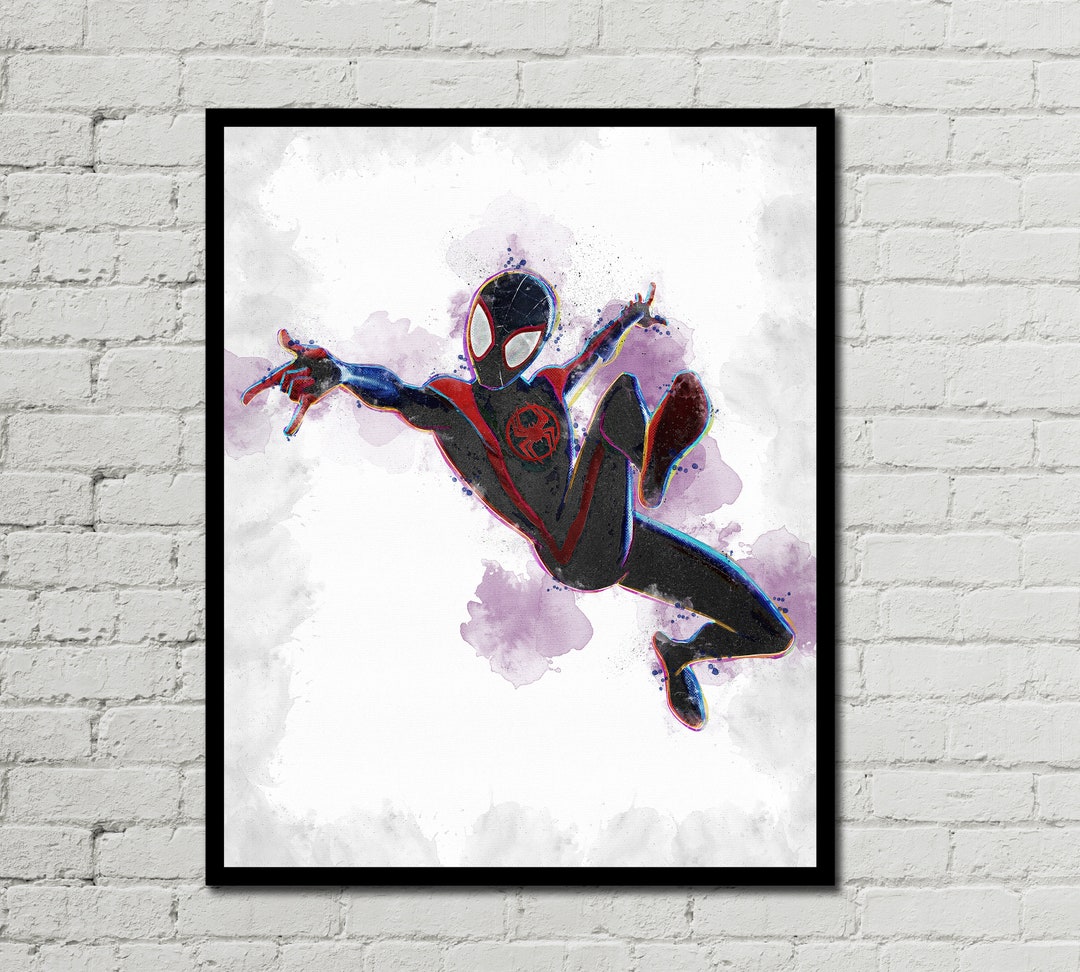 SPIDER-MAN POSTER Miles Morales Poster Marvel Poster - Etsy