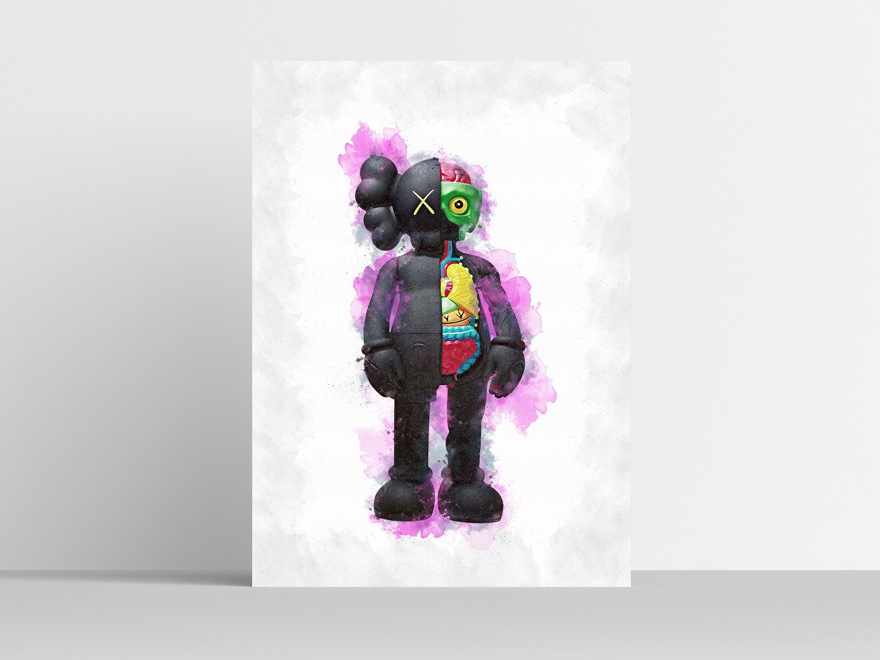 KAWS POSTER Digital Art Instant Download Printable Art Watercolor Art ...