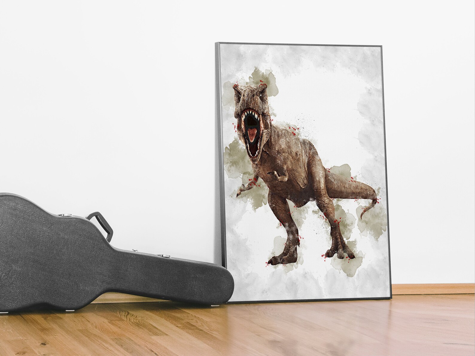 T-REX POSTER Dinosaur Poster Tyrannosaurus Rex Poster Watercolor Art ...