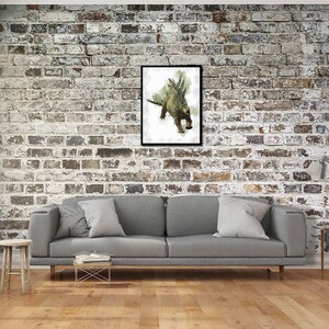 STEGOSAURUS POSTER - Dinosaur Poster - Stegosaurus Print - Watercolor ...