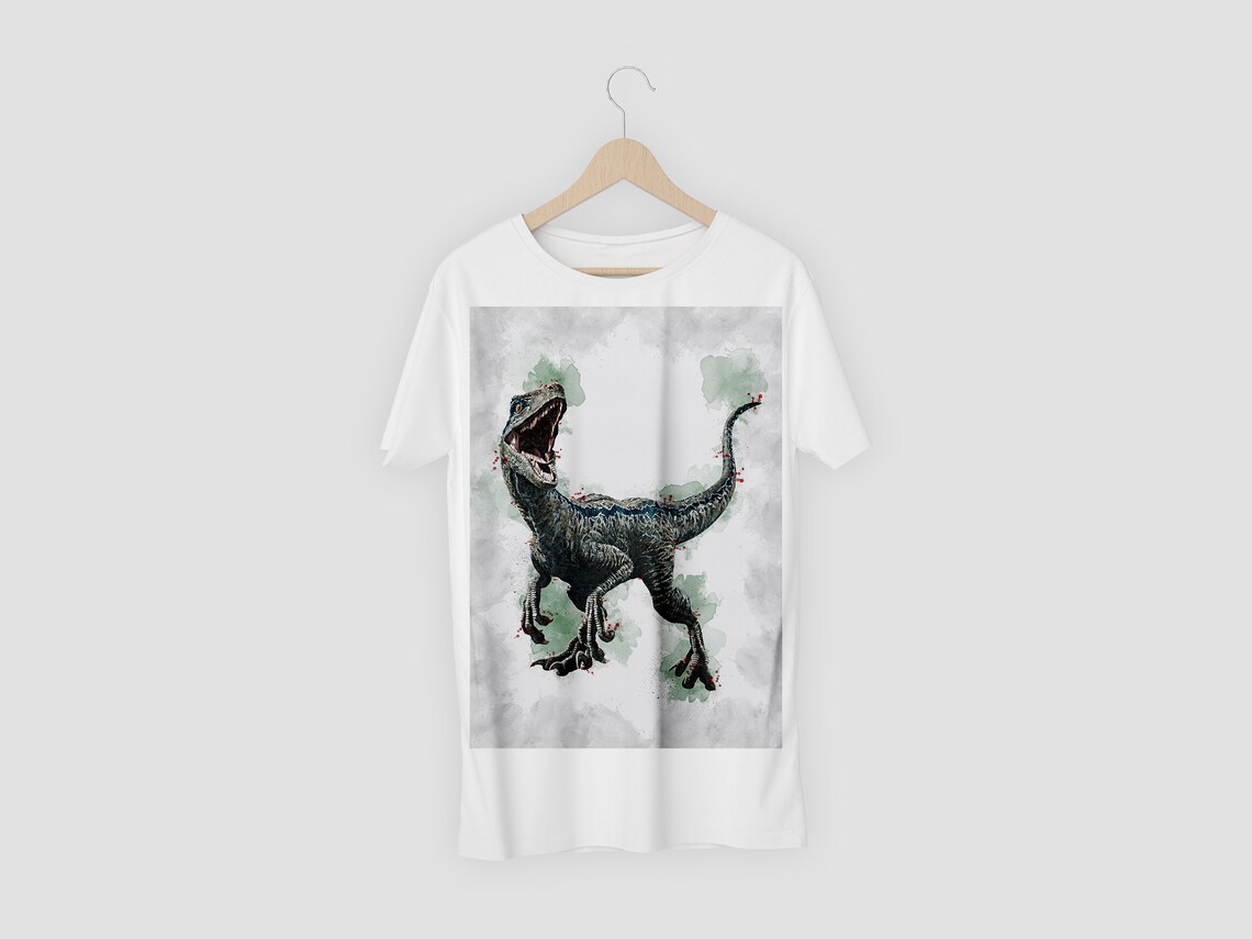 RAPTOR POSTER Dinosaur Poster Velociraptor Poster Watercolor Art Wall ...