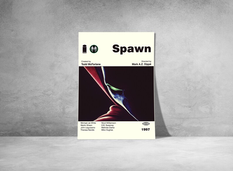 SPAWN POSTER Mid Century Modern Poster Minimal Art Wall - Etsy