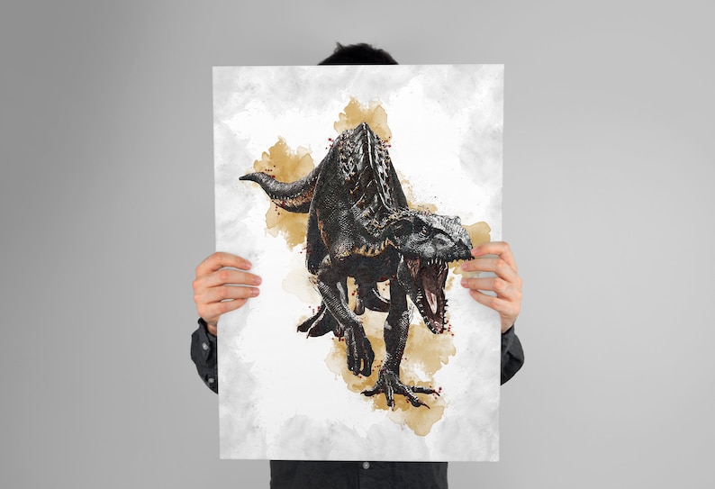 SCORPIUS REX POSTER Dinosaur Poster Scorpius Rex Print Watercolor Art ...