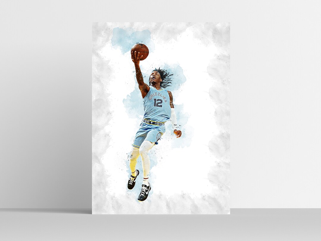 JA MORANT Sport Poster NBA Poster Basketball Player Poster Digital Art ...