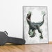 RAPTOR POSTER Dinosaur Poster Velociraptor Poster Watercolor Art Wall ...