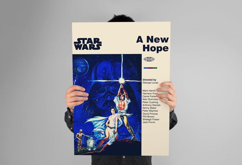 STAR WARS POSTER A New Hope Poster Mid Century Modern - Etsy