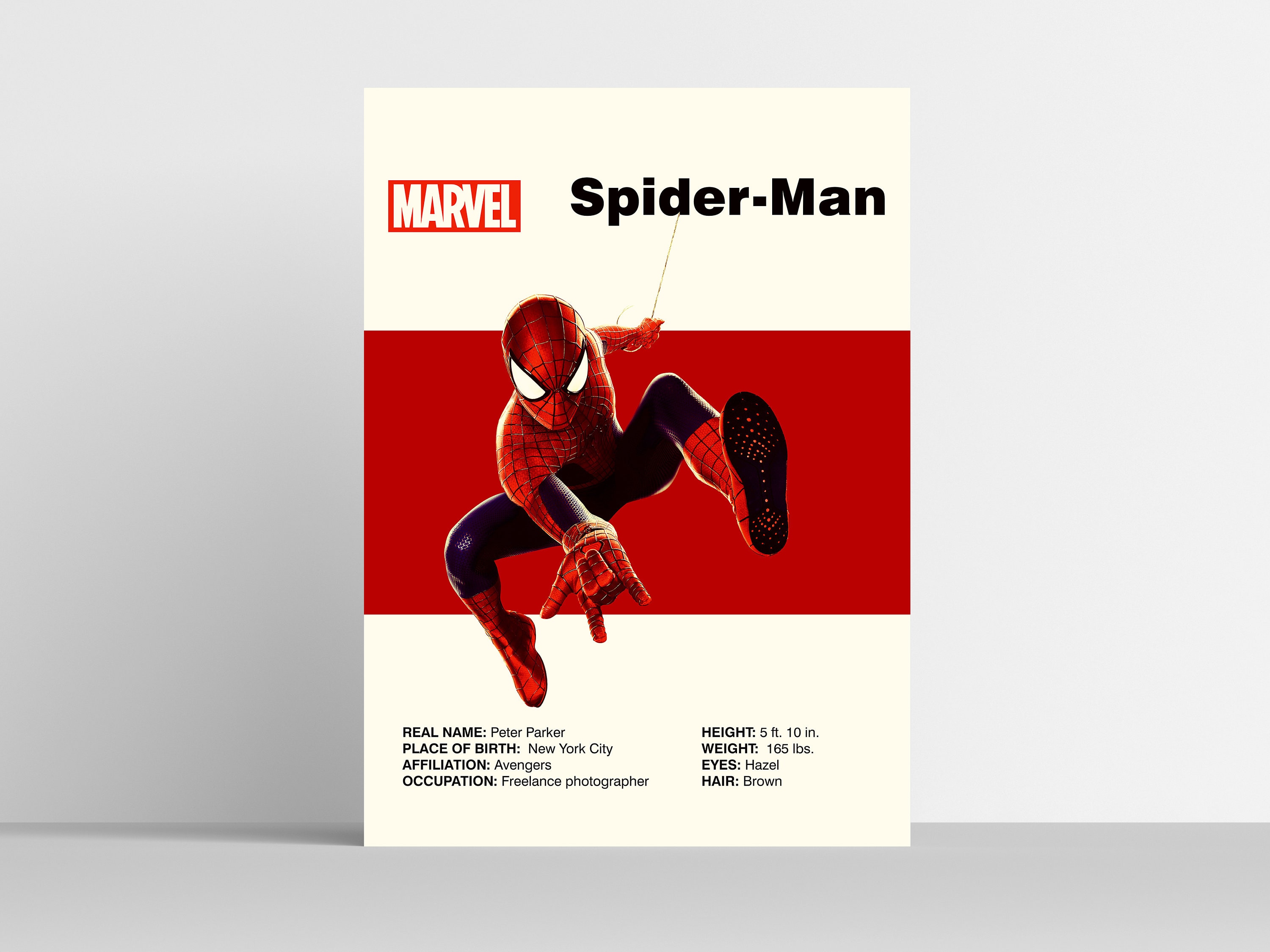 SPIDER-MAN POSTER Marvel Poster Avengers Poster Mid Century Modern ...