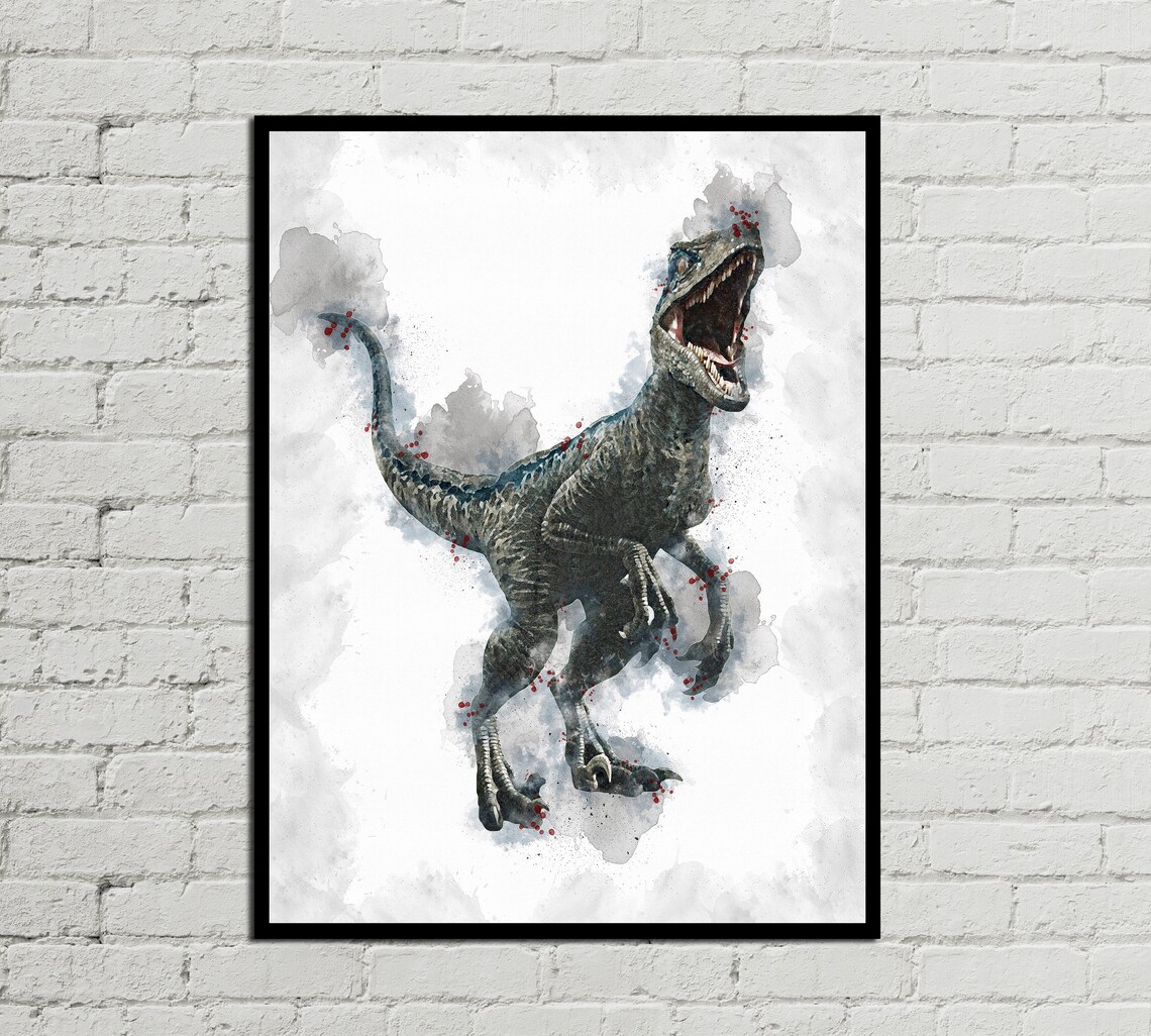 RAPTOR POSTER Dinosaur Poster Velociraptor Poster | Etsy