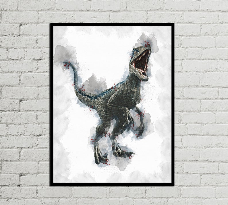 RAPTOR POSTER Dinosaur Poster Velociraptor Poster | Etsy