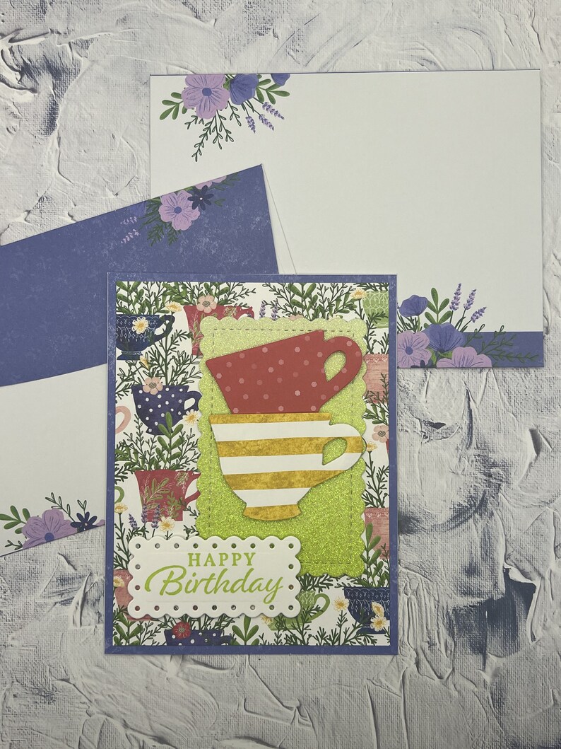 Tea Cup Card Set - Etsy