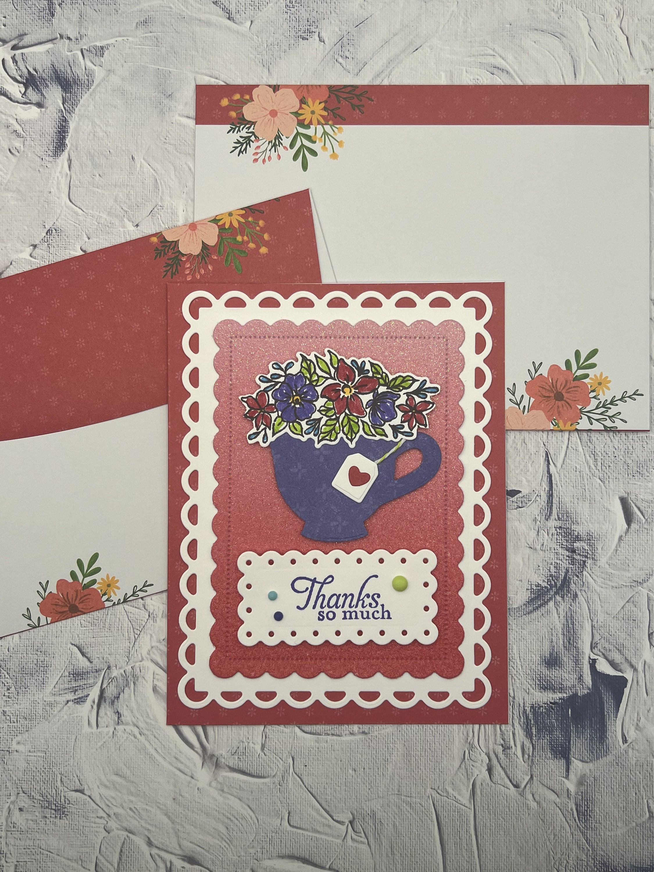 Tea Cup Card Set - Etsy