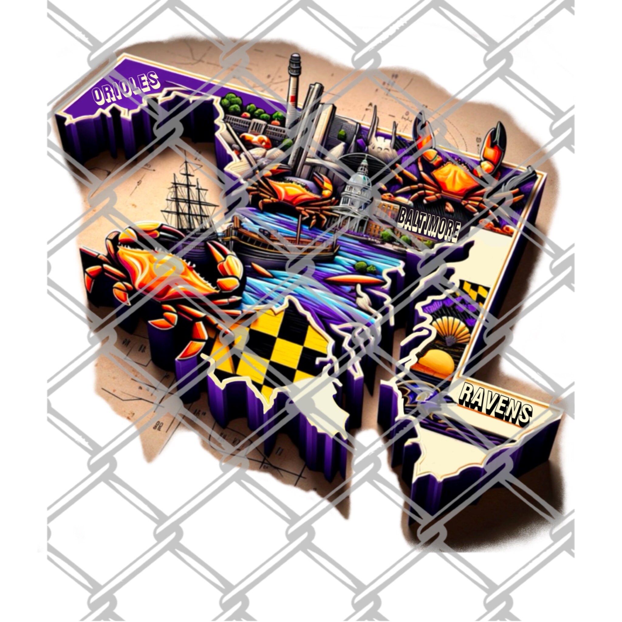 Maryland State 2 Images - Etsy