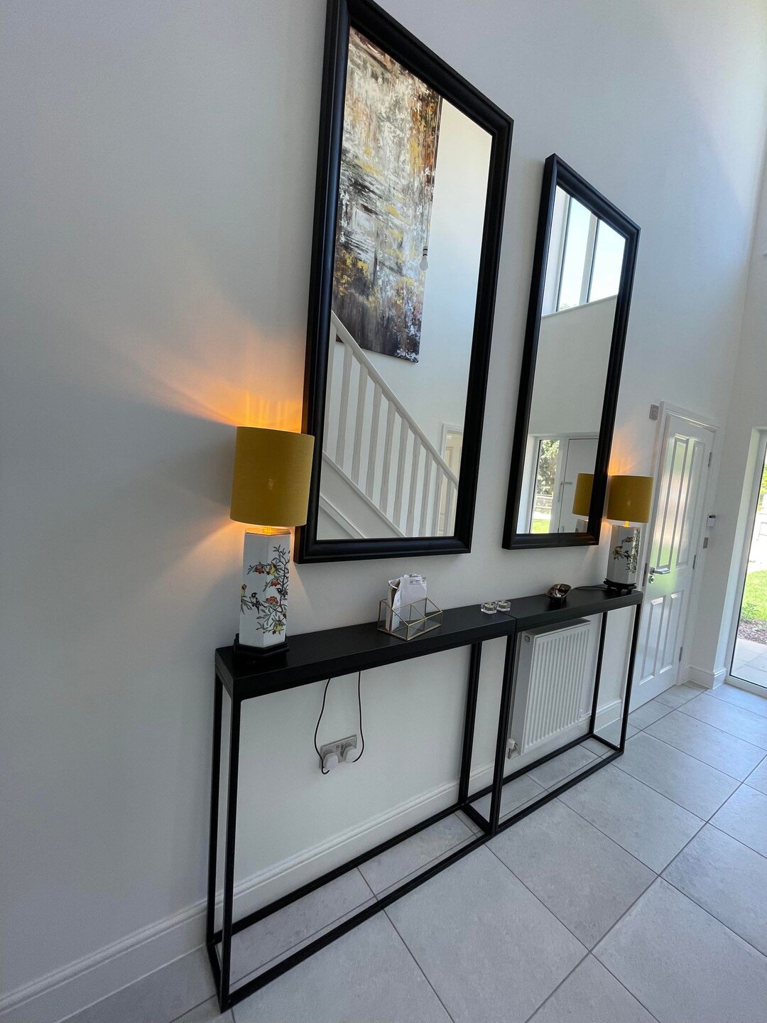 Black Console Table Handmade Steel Frame - Etsy UK