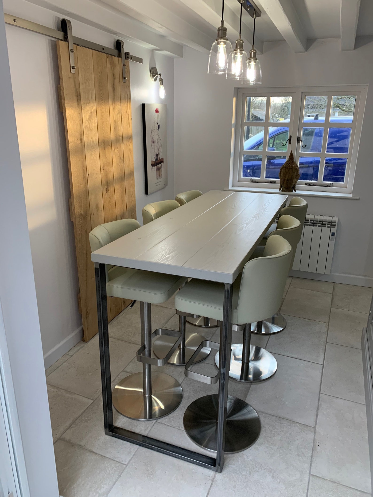 Grey Stone Breakfast Bar, Kitchen Table, Kitchen Worktop Table With ...