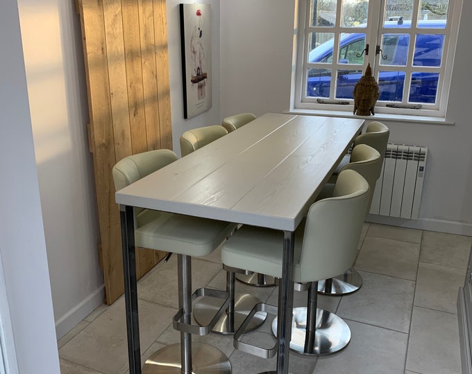 White Breakfast Bar, Kitchen Bench for Modern Dolls House 1/12 1:12 ...