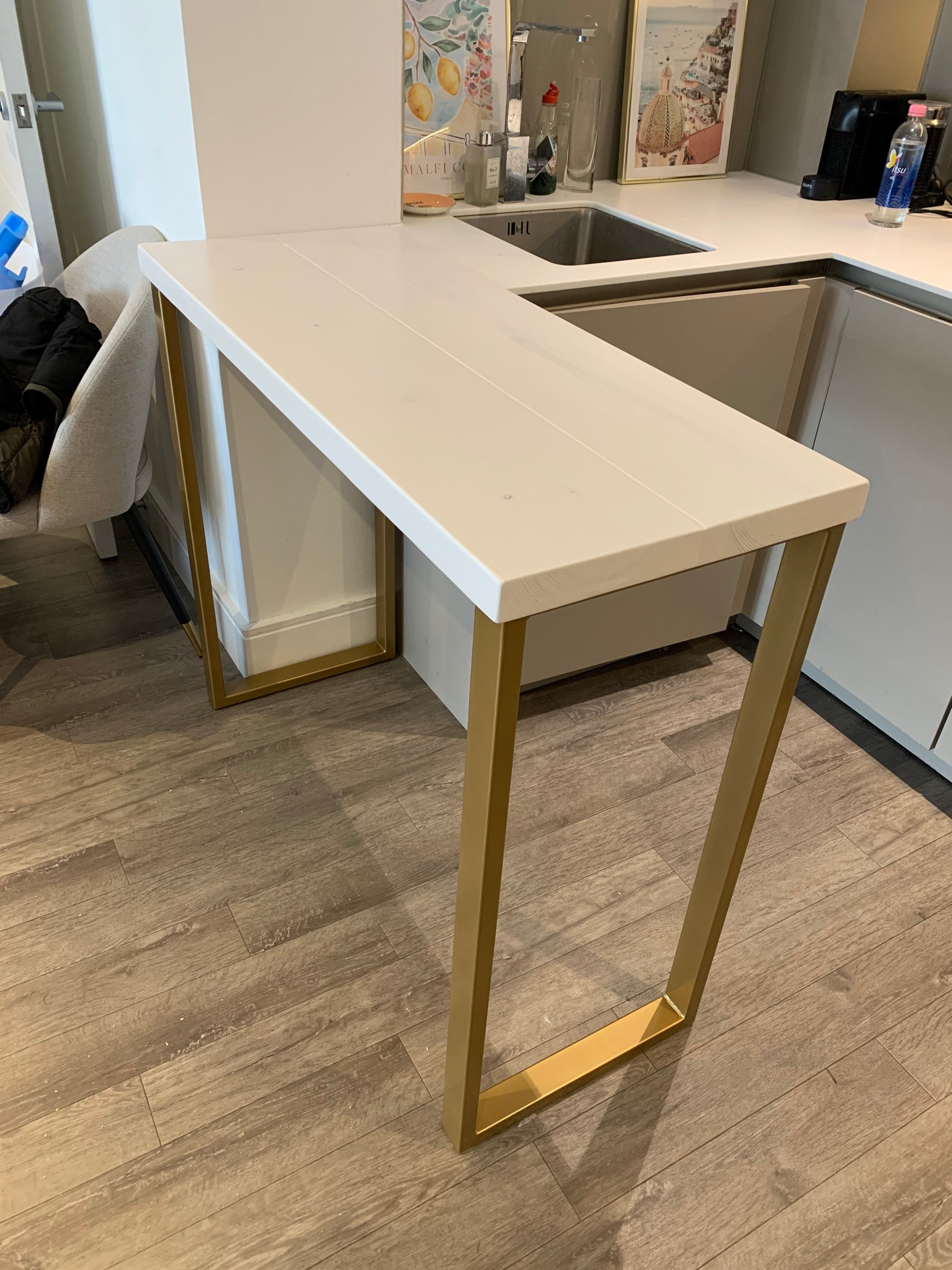 Grey Stone Breakfast Bar, Kitchen Table, Kitchen Worktop Table With ...