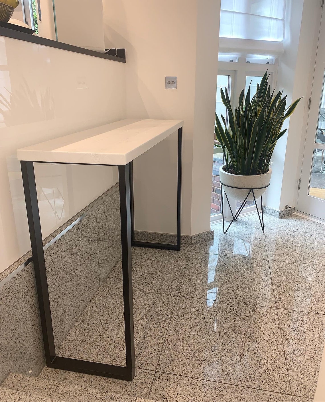 White Breakfast Bar Kitchen Table Kitchen Worktop Table With - Etsy UK