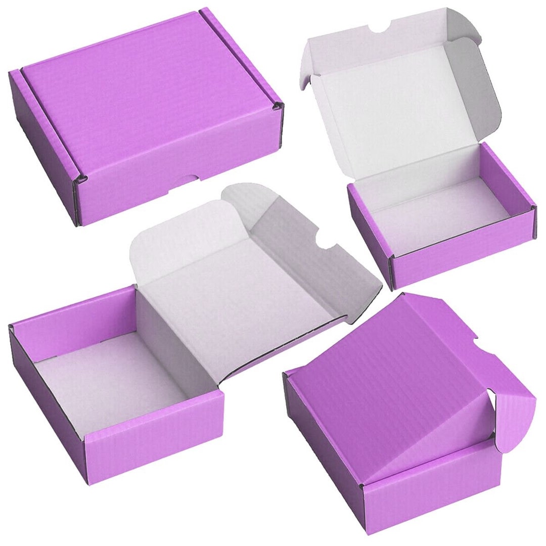 200 X F6 Purple Coloured Postal PIP Die Cut Cardboard Packaging Mailing ...