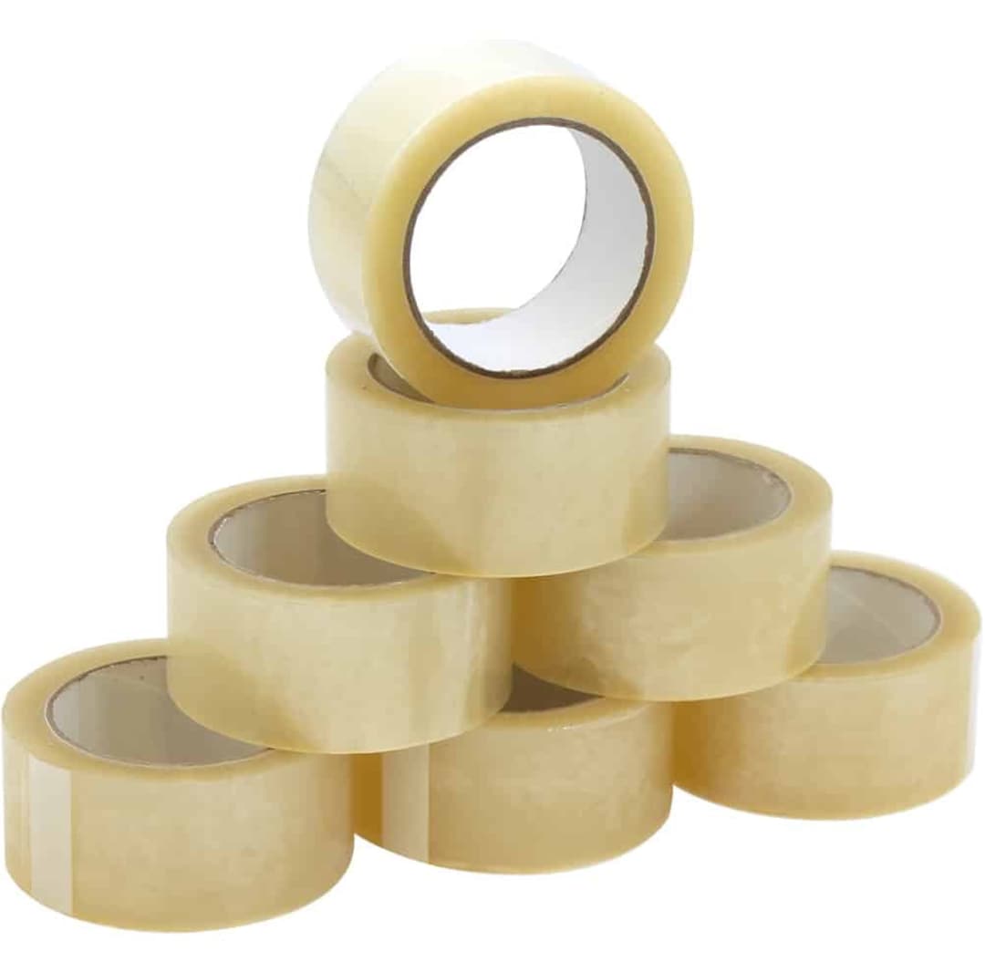 Clear Packaging Parcel Tape Sellotape Strong Large Rolls - 48mm X 66m ...