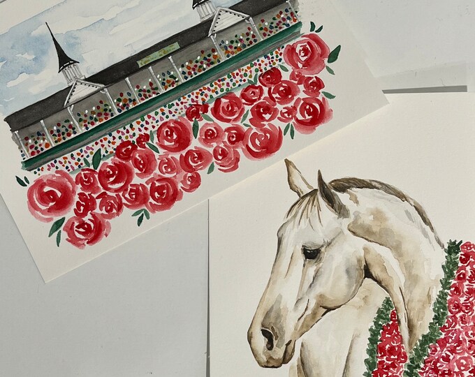 KY Derby Art Print,churchill Downs Derby Painting, Kentucky Derby, Art ...