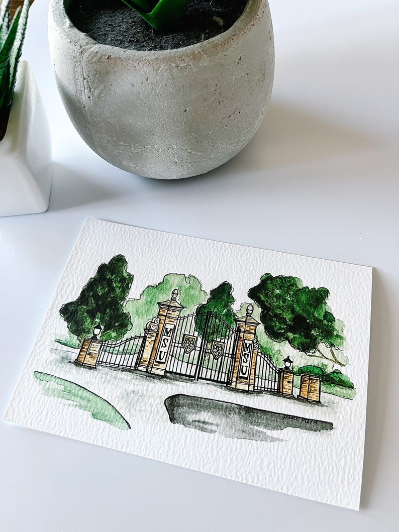 MSU Gate Print, Murray KY, Murray State Gate,murray State Art ...