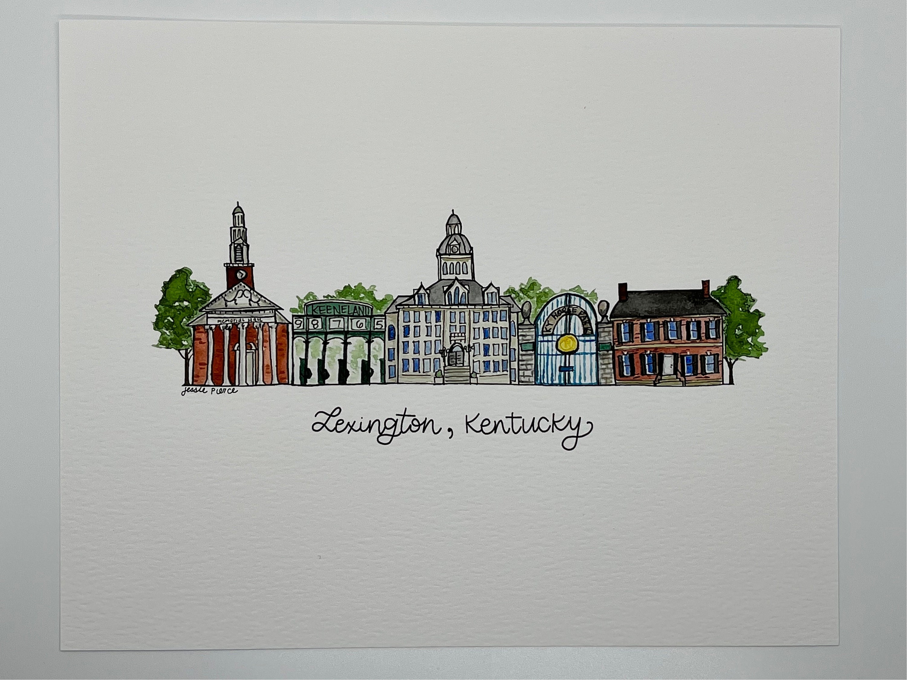 Lexington KY Art Print, Watercolor KY Art, Kentucky Print, Kentucky ...