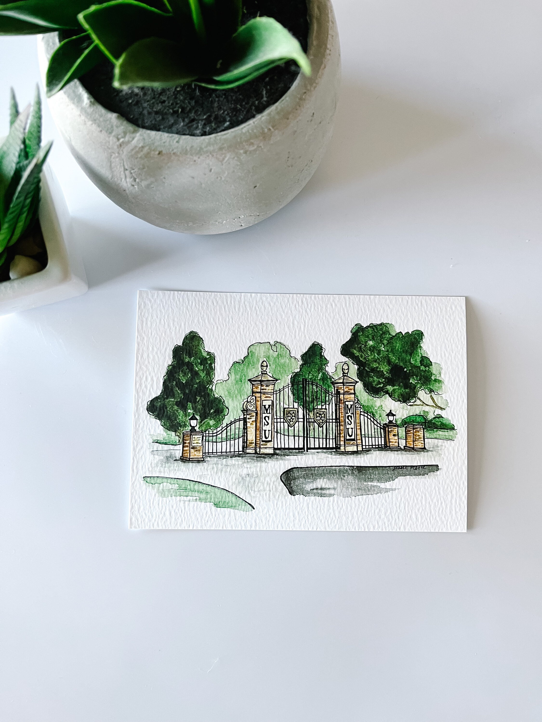 MSU Gate Print, Murray KY, Murray State Gate,murray State Art ...
