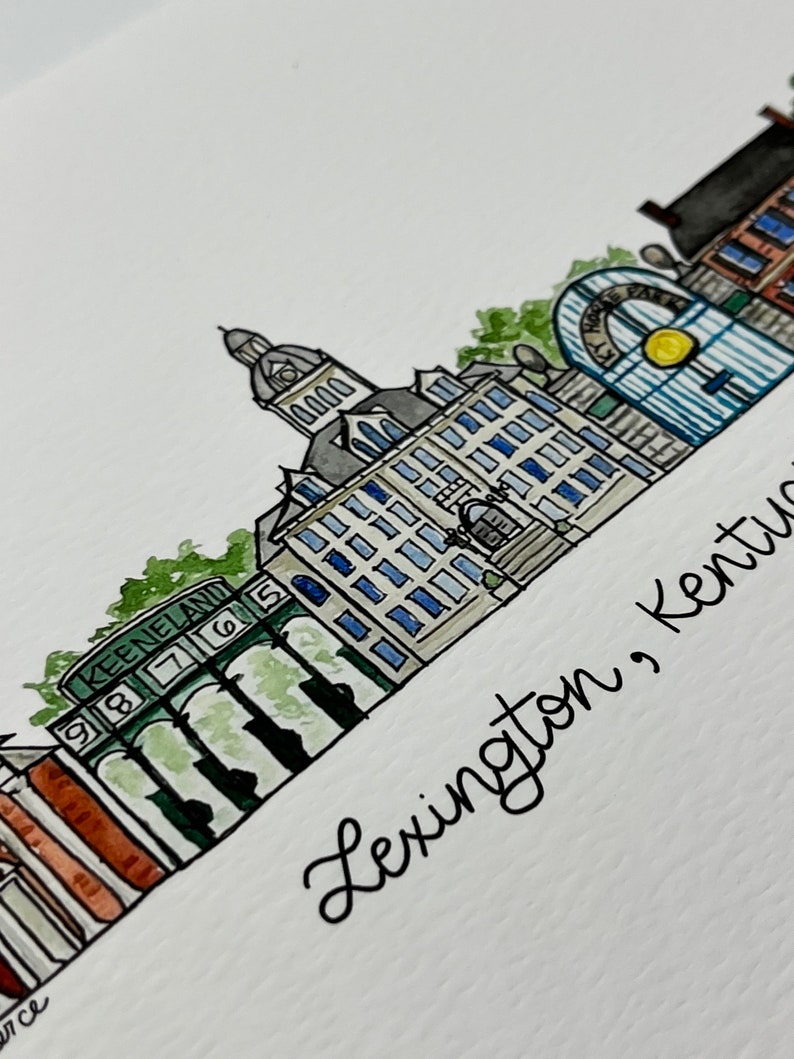 Lexington KY Art Print, Watercolor KY Art, Kentucky Print, Kentucky ...