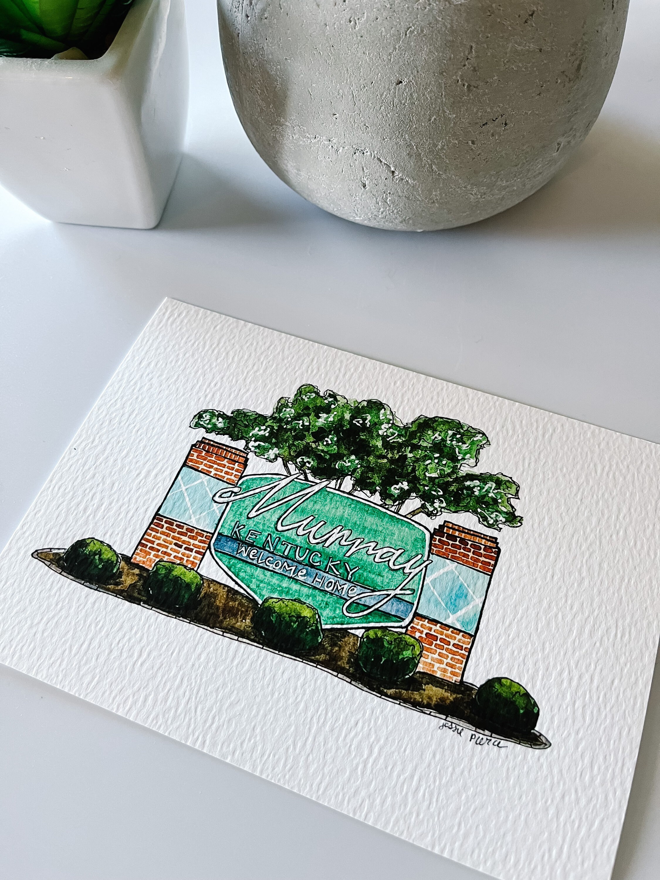 Murray KY Art Print, Murray KY Sign, Murray KY Painting, Murray State ...