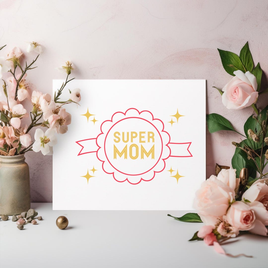 Super Mom Printable | Super Mom Wall Art | Digital Download | Mothers ...