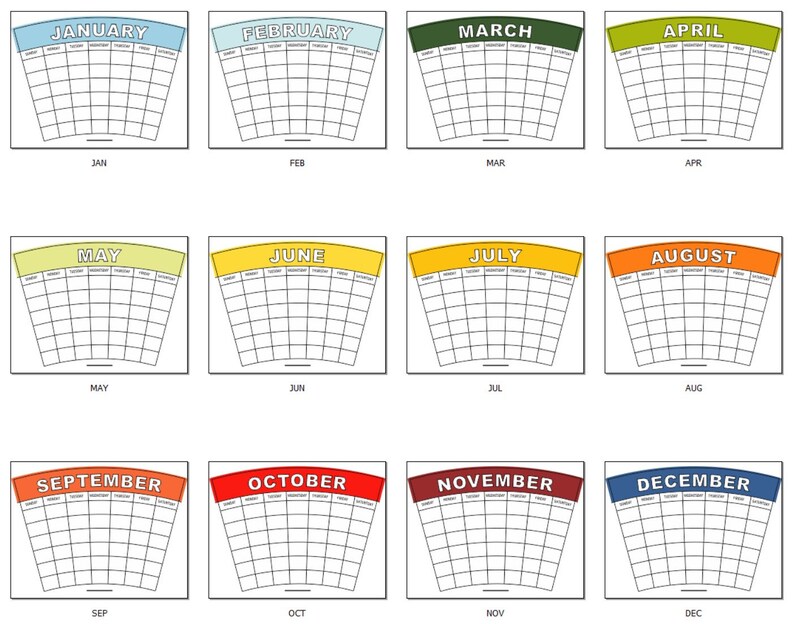 Seasons Circle Printable - Etsy