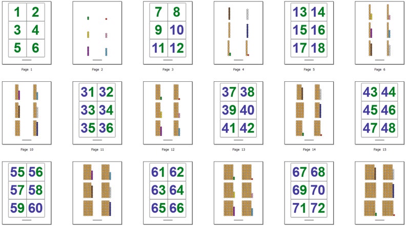 Printable Cards With Pearl Quantity and Number 1 - 100 - Etsy