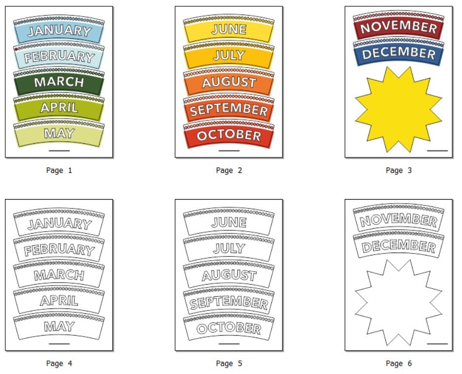 Seasons Circle Printable - Etsy