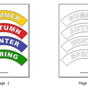 Seasons Circle Printable - Etsy