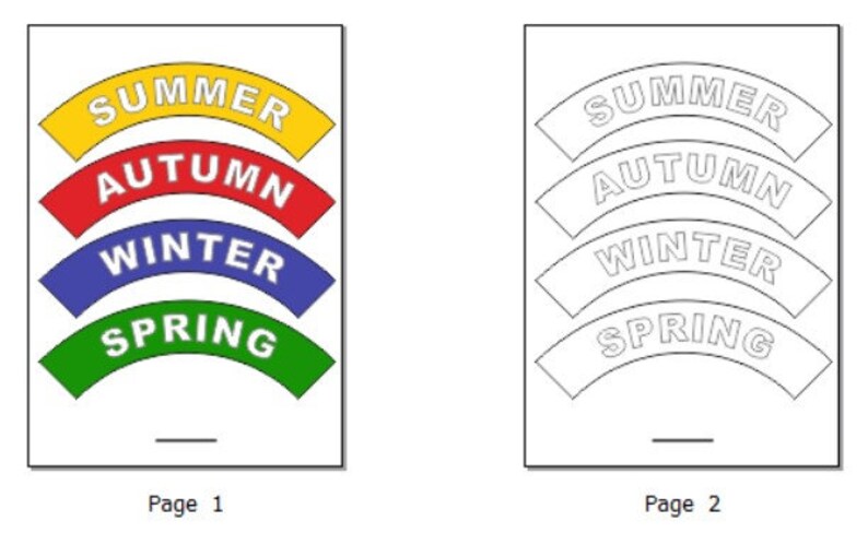 Seasons Circle Printable - Etsy