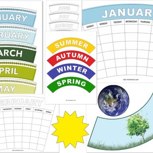 Seasons Circle Printable - Etsy