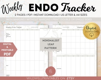 Weekly Endo Tracker - Etsy