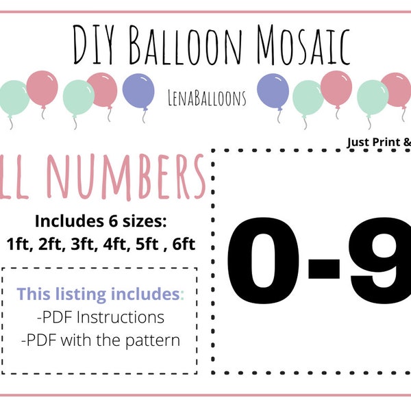 Mosaic Numbers - Etsy