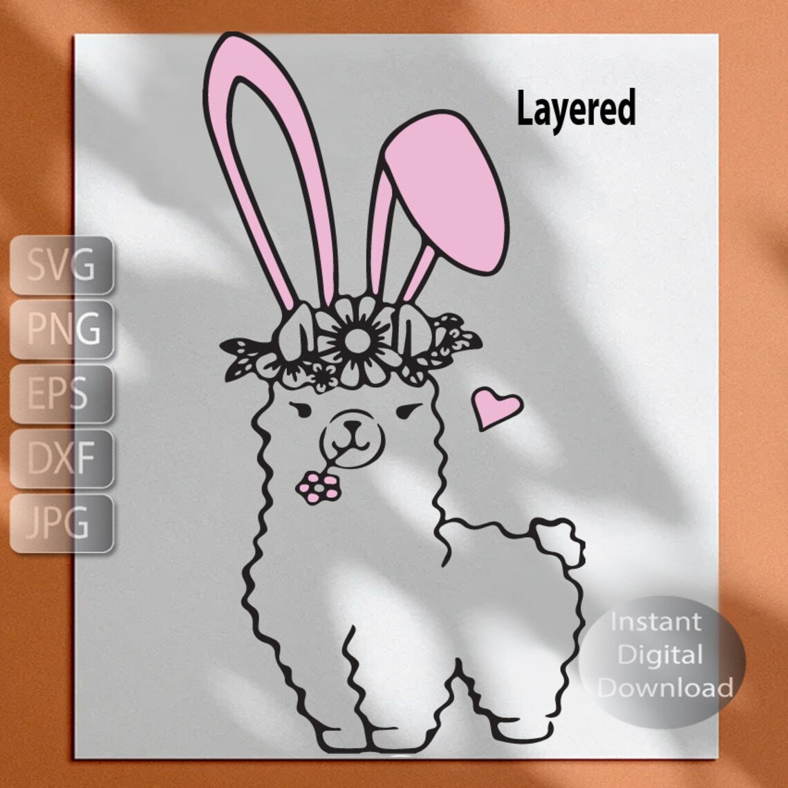 Easter Llama Svg Easter Clipart Easter Bunny Svg Easter - Etsy