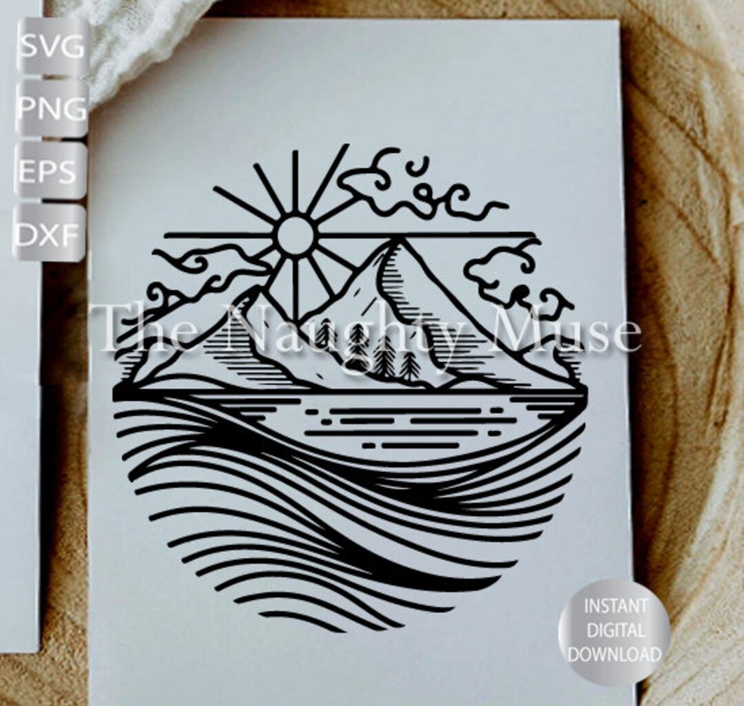 Nature Lanscape Outdoors Travel , SVG, PNG, EPS, Jpg, Dxf, Instant ...