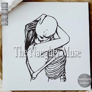 Halloween Skeleton Hugging Woman Hug, SVG, PNG, EPS, Jpg, Dxf, Skull ...