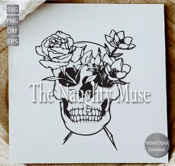 Rose Head Skeleton Torso SVG PNG EPS Jpg Dxf Skull Art - Etsy India
