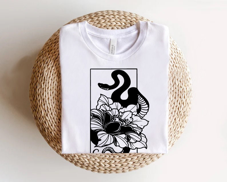 Floral Snake Rectangle Silhouette Svg Png Eps Jpg Dxf/ - Etsy