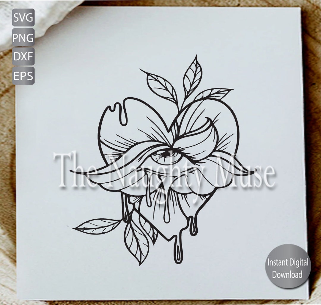 Boho Floral Drip Eye Svg, Png, Eps, Jpg , Dxf/ Svg Cricut Silhouette ...