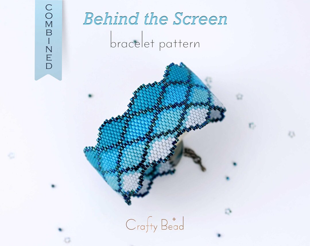 Ocean Wave Beading Pattern for a Scalloped Blue Ombre Bracelet ...