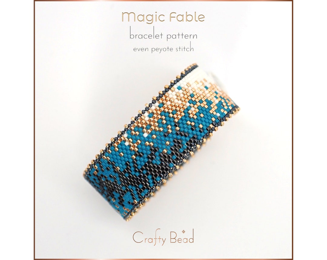 Peyote Pattern for Miyuki Bracelet. Glamorous Ombre Design With ...