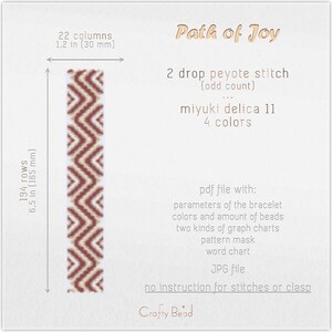 Two Drop Peyote Pattern for Beaded Bracelet With a Popular Chevron ...